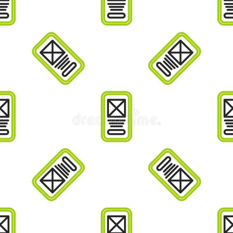 Line Ui Or Ux Design Icon Isolated Seamless Pattern On White Background Vector Stock Vector