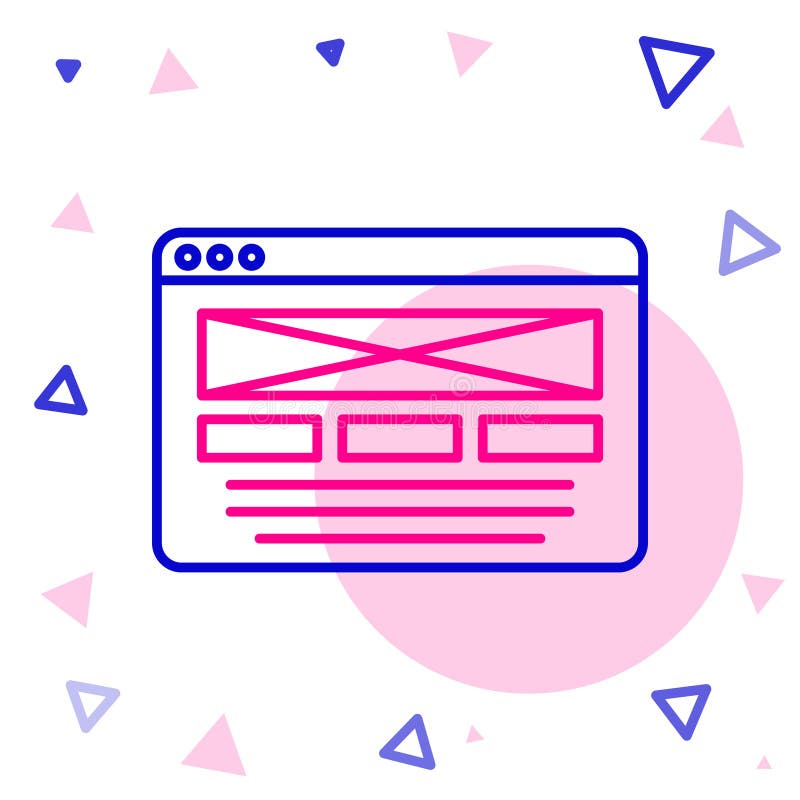 Line UI or UX Design Icon Isolated on White Background. Colorful ...