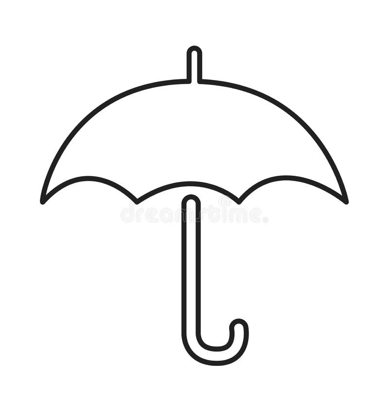 Line Umbrella Icon Illustration Vector Stock Vector - Illustration of ...