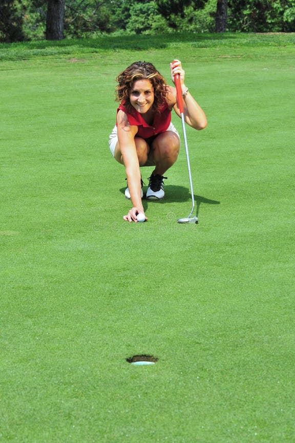 Line it up! stock photo. Image of putter, sport, person - 25990304