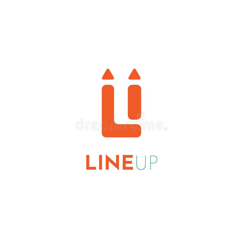 Line Up Logo Design Vector stock vector. Illustration of abstract ...