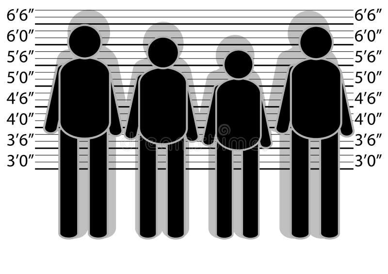 Police Line Up stock vector. Illustration of height, identity - 11338393