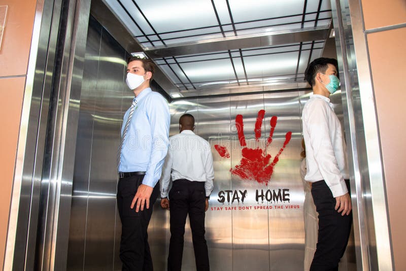 Line Up for Social Distancing Concept. Stock Photo - Image of corona ...