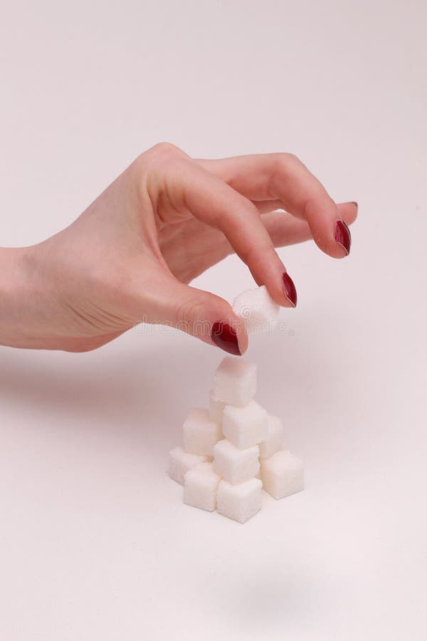 Sugar in hand stock photo. Image of cube, health, sweet - 86381342