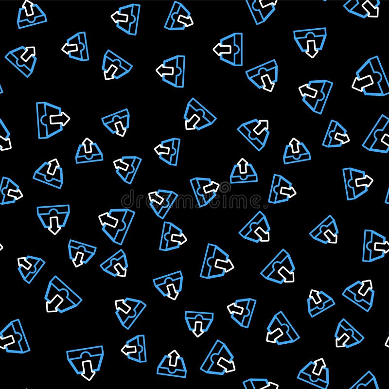 Line Upload Inbox Icon Isolated Seamless Pattern on Black Background ... Line Upload Inbox Icon Isolated Seamless Pattern on Black Background ...