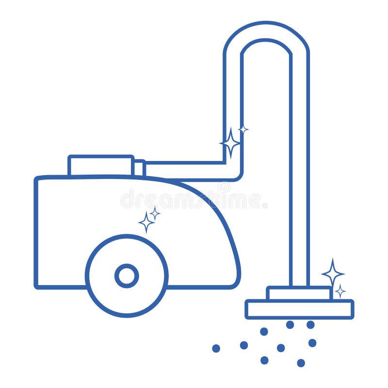 Line Vacuum Cleanner Machine Electric Equipment Stock Vector ...