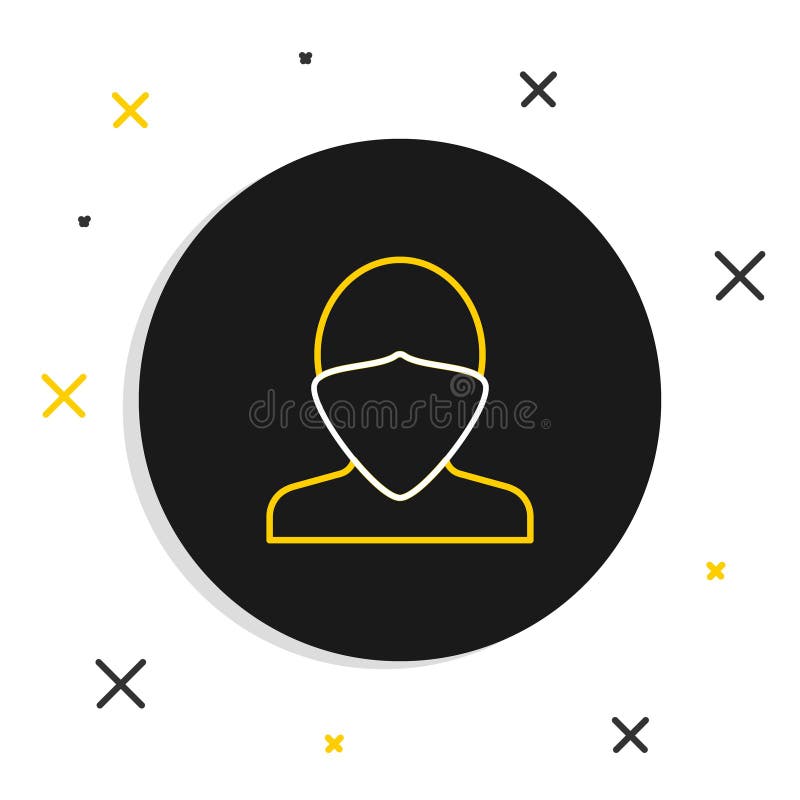 Line Vandal Icon Isolated on White Background. Colorful Outline Concept ...