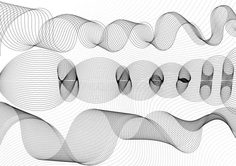 Line of Vector Abstract Graphic Wave Patterns Stock Illustration ...