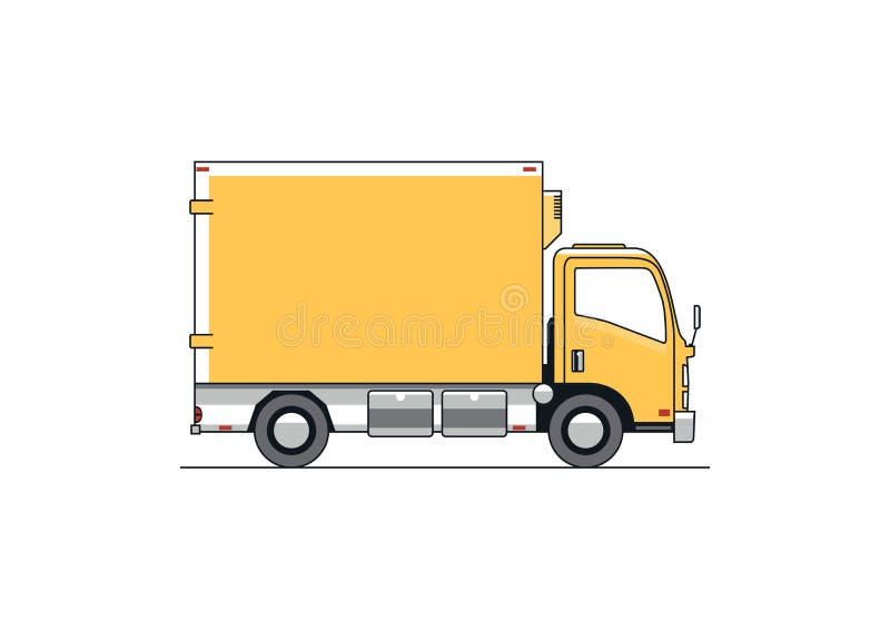 Medium-duty Cab-over-engine Truck. Vector Stock Vector - Illustration ...