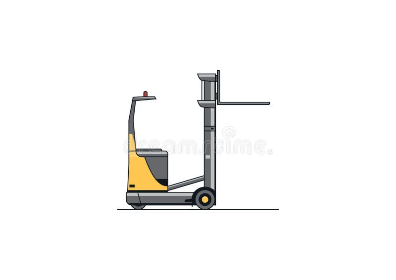 Reach truck stock vector. Illustration of diesel, fork - 42710622