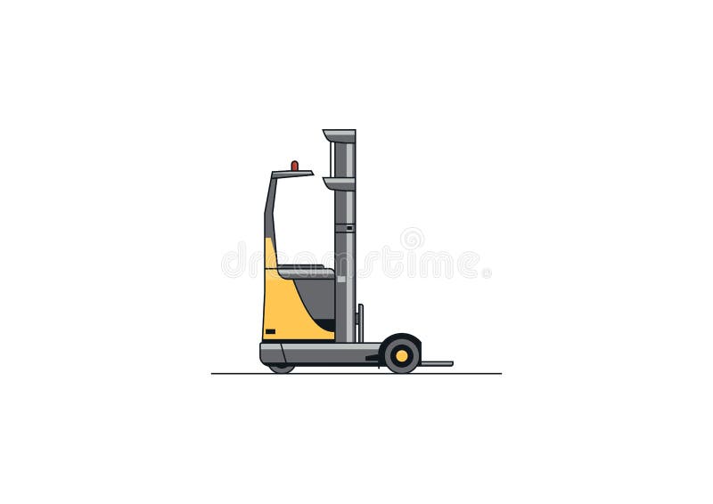 Reach truck stock vector. Illustration of diesel, fork - 42710622