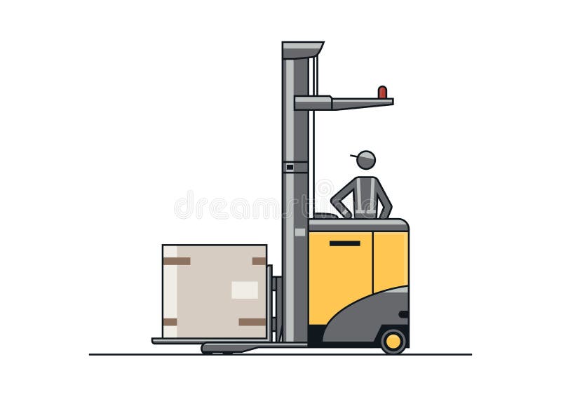 Reach truck stock vector. Illustration of diesel, fork - 42710622
