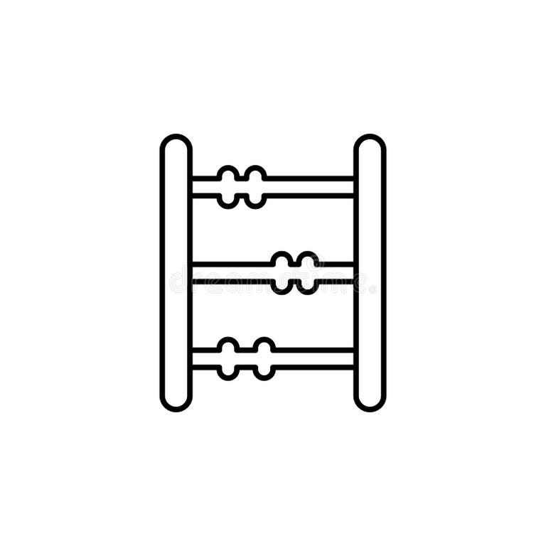 Line Vector Icon Abacus, Counting. Outline Vector Icon Stock ...