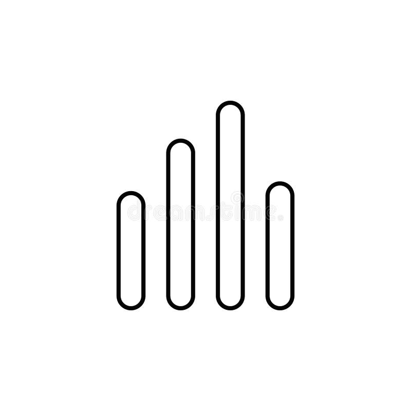 Line Vector Icon Analytics, Bar Chart. Outline Vector Icon Stock ...