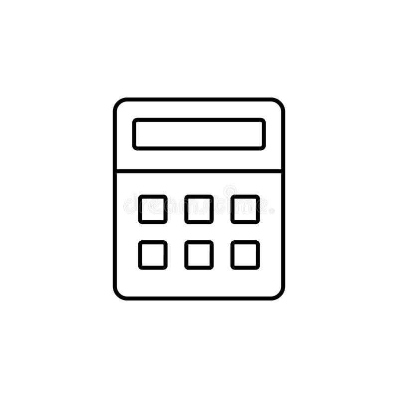 Line Vector Icon Calculator. Outline Vector Icon Stock Illustration ...