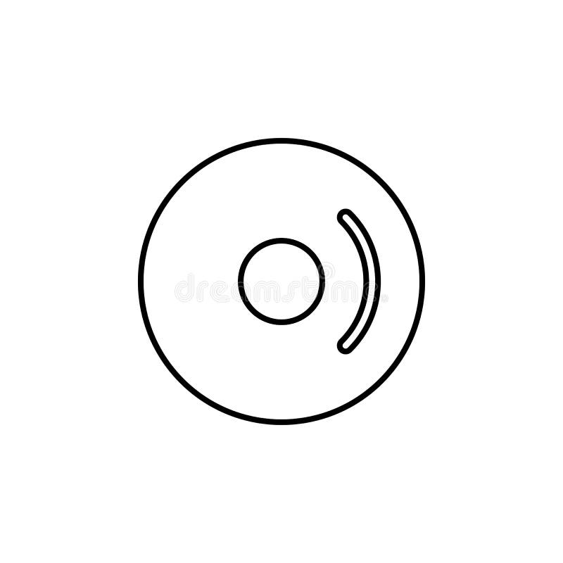 Line Vector Icon Cd, Disk, Dvd. Outline Vector Icon Stock Illustration ...