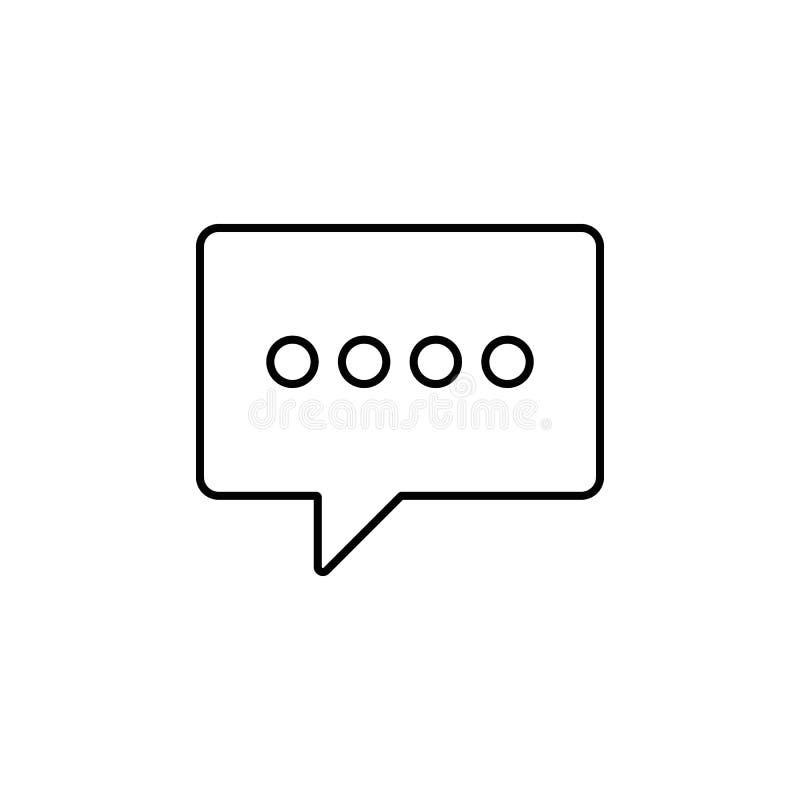 Line Vector Icon Chat, Chat Bubble. Outline Vector Icon Stock ...