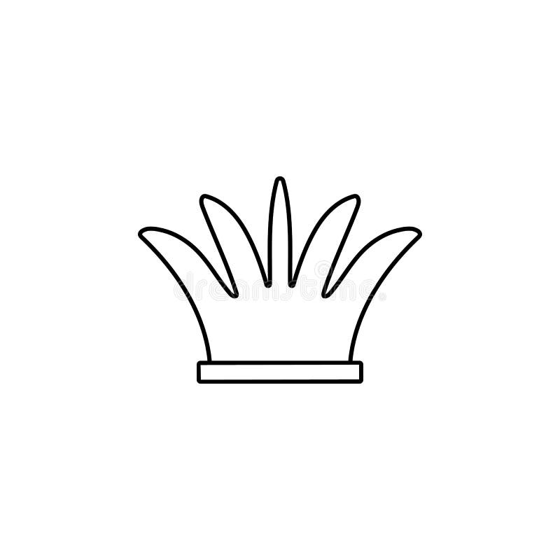 Line Vector Icon Crown, Gold. Outline Vector Icon Stock Illustration ...