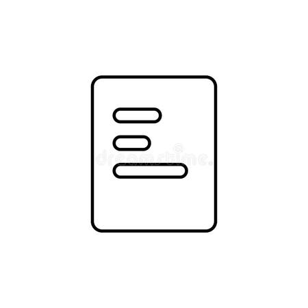 Line Vector Icon Document. Outline Vector Icon Stock Illustration ...