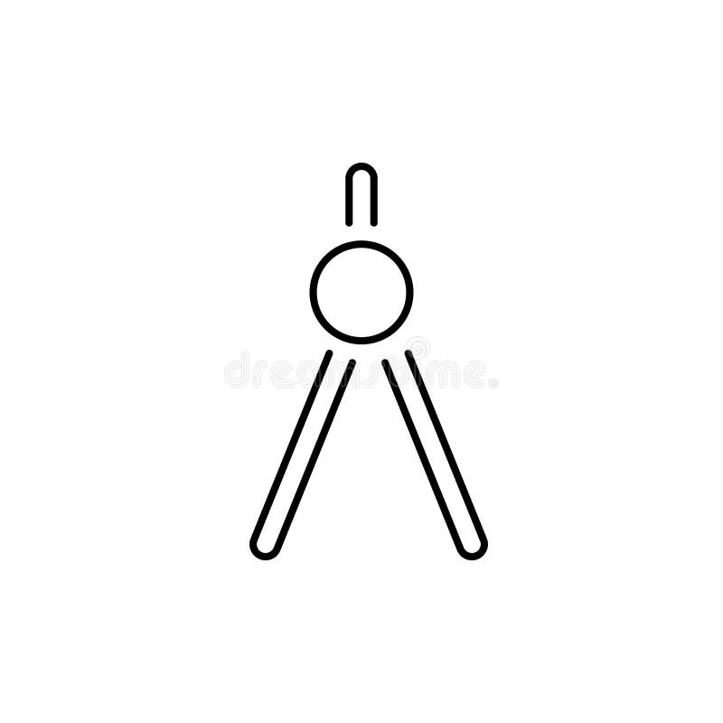 Compass Outline Icon, Modern Minimal Flat Design Style, Vector ...