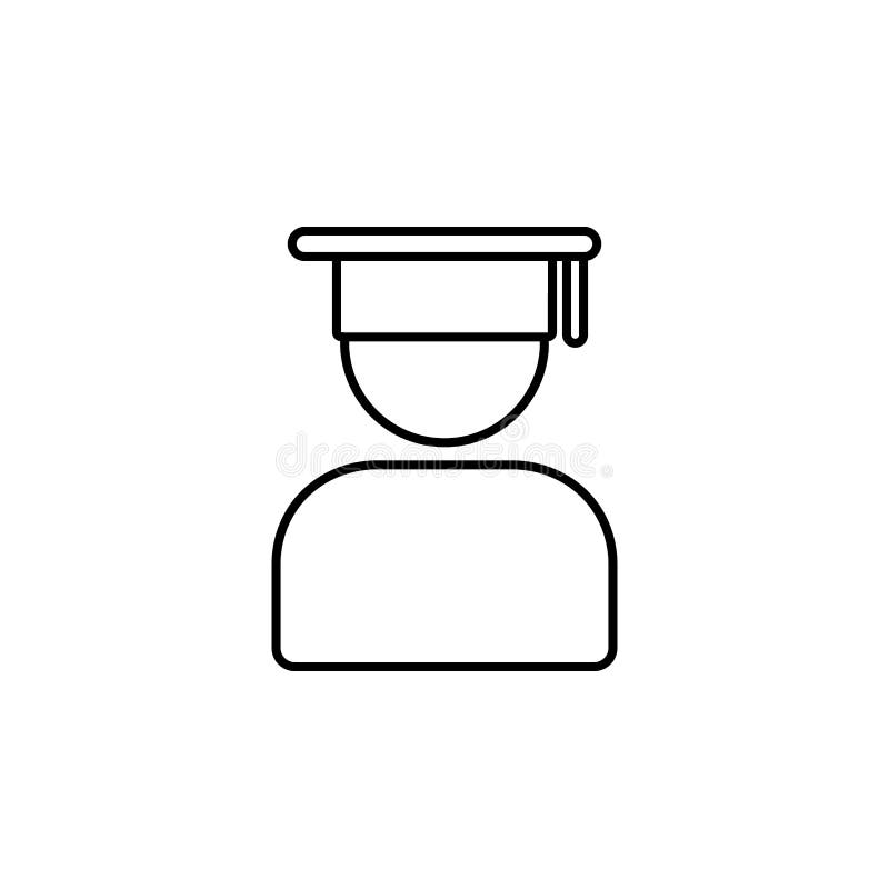 Line Vector Icon Graduate, Graduation, Avatar. Outline Vector Icon ...