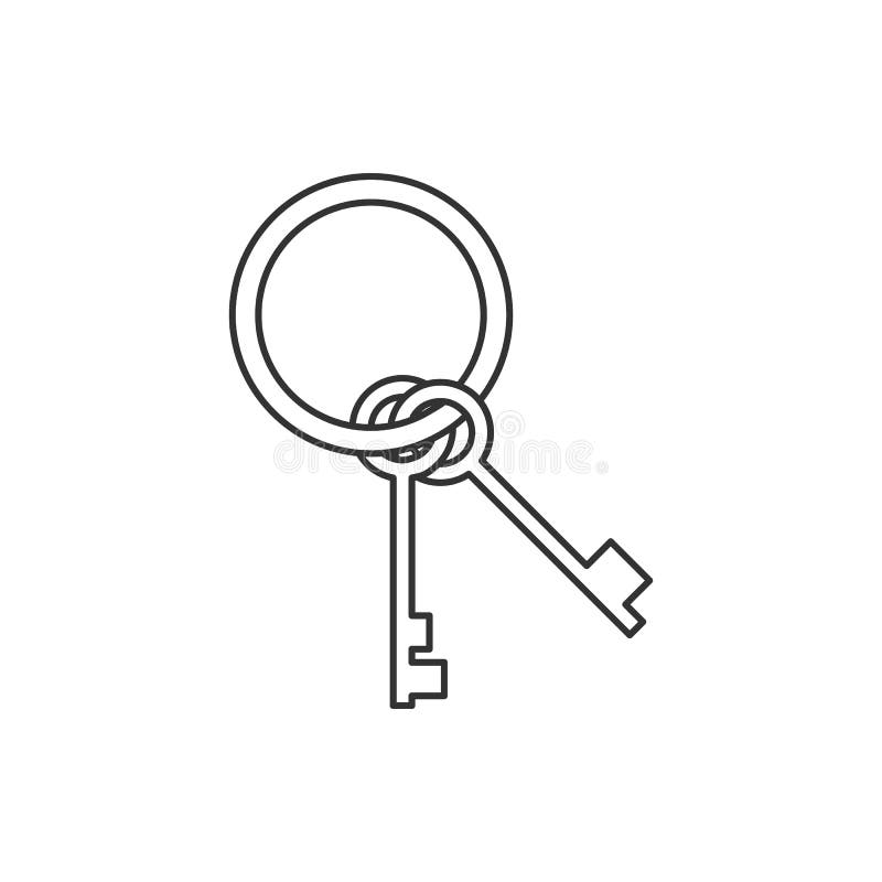 Line Vector Icon Keys. Outline Vector Icon Stock Illustration ...
