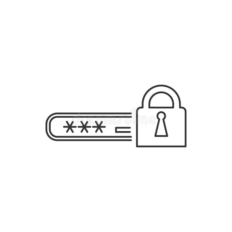 Login lock symbol stock vector. Illustration of privacy - 273260434