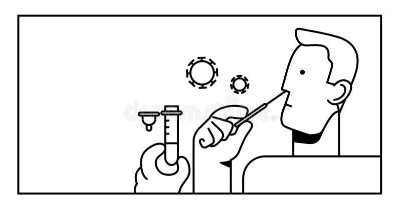 Line Drawing Antigen Test Stock Illustrations – 33 Line Drawing Antigen ...
