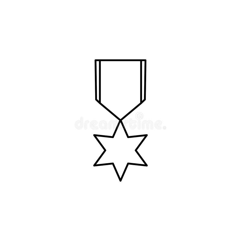 Line Vector Icon Medal, Star, Gold. Outline Vector Icon Stock ... Line Vector Icon Medal, Star, Gold. Outline Vector Icon Stock ...