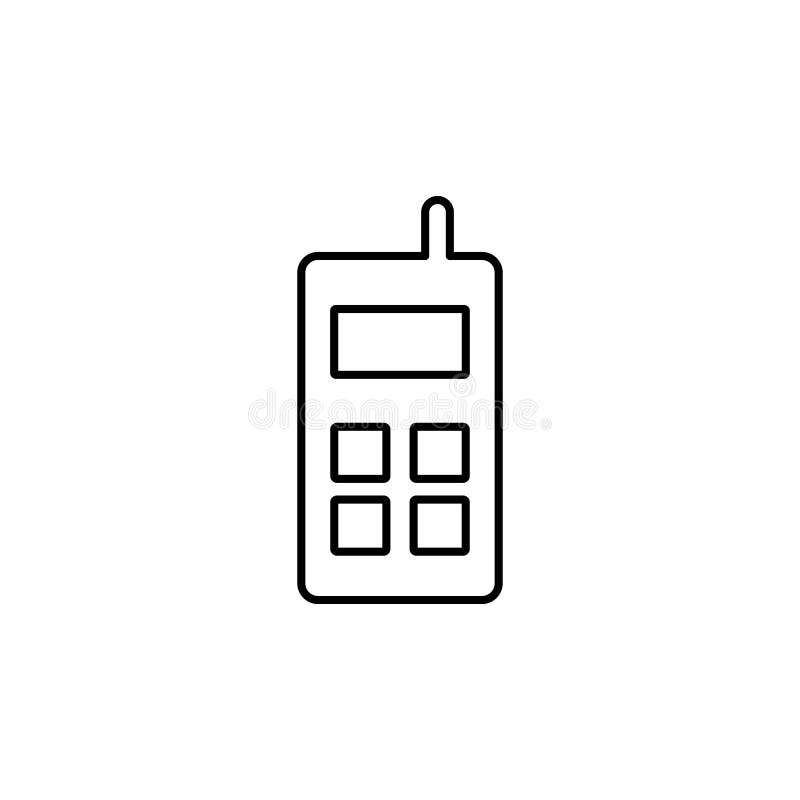 Mobile Outline Vector Icon. Thin Line Black Mobile Icon, Flat Vector ...