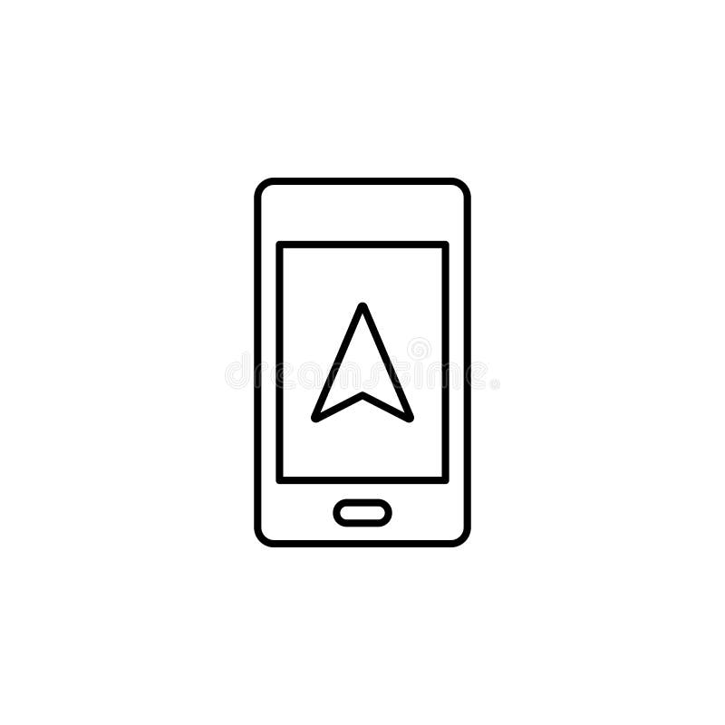 Line Vector Icon Phone, Cursor. Outline Vector Icon Stock Illustration ...