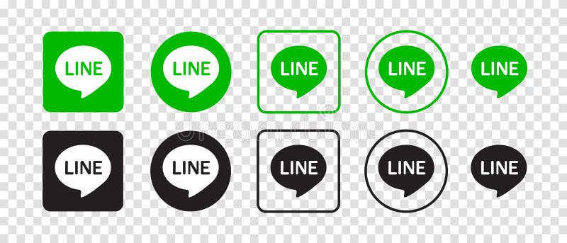 Line Vector Logo Icon Set. Vector Illustration Editorial Image ...