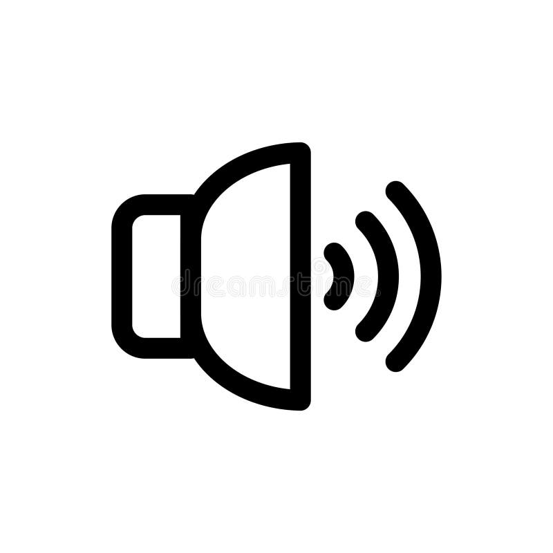 Line Vector Speaker Icon Representing Audio Volume Control Stock Illustration - Illustration of ...