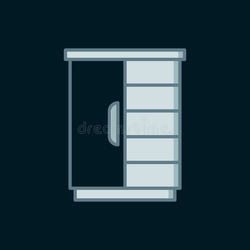 Cupboard Sign Icon. Modern Furniture Symbol Stock Vector - Illustration ...