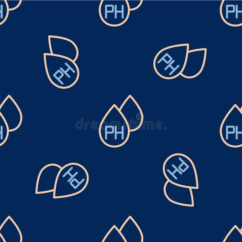 Line Water Drop Icon Isolated Seamless Pattern on Blue Background ...