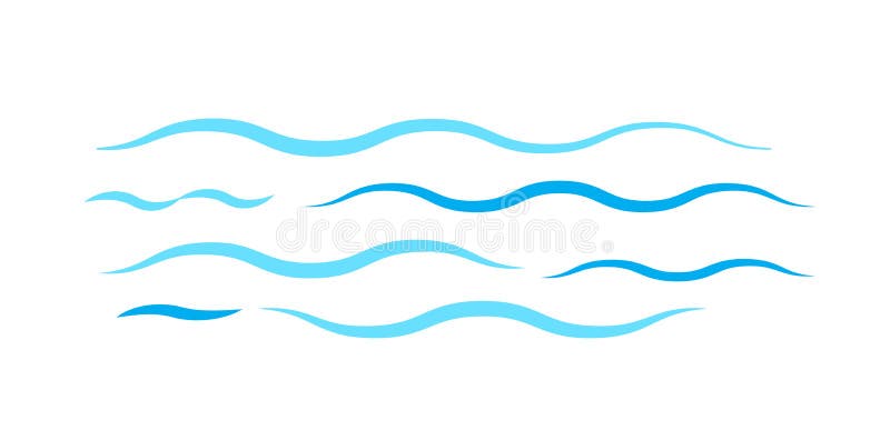 Line Water Waves Icon. Wavy Lines Water. Vector Illustration Stock ...