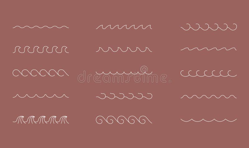 Thin Ocean Wave Line Border Stock Illustrations – 101 Thin Ocean Wave ...