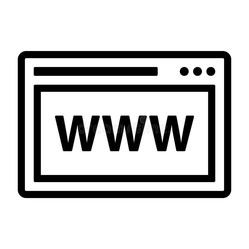 Line Website Icon stock vector. Illustration of graphic - 102588821