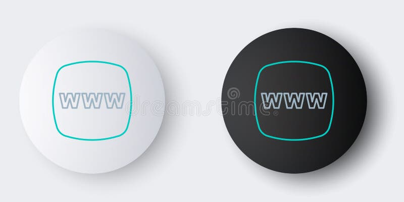 Line Website Template Icon Isolated on Grey Background. Internet ...