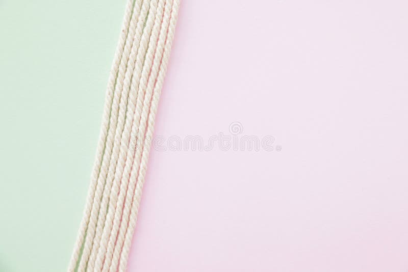 Line White Ropes on Two Tone Color Background. Stock Photo - Image of ...
