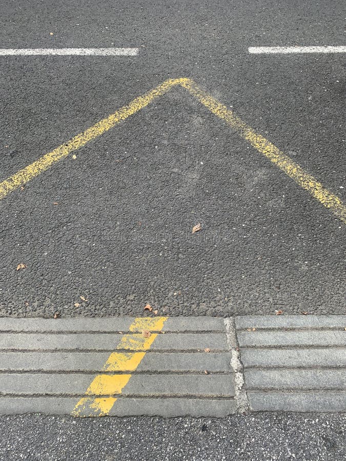 Horizontal Traffic Marks on the Road Stock Image - Image of hard ...