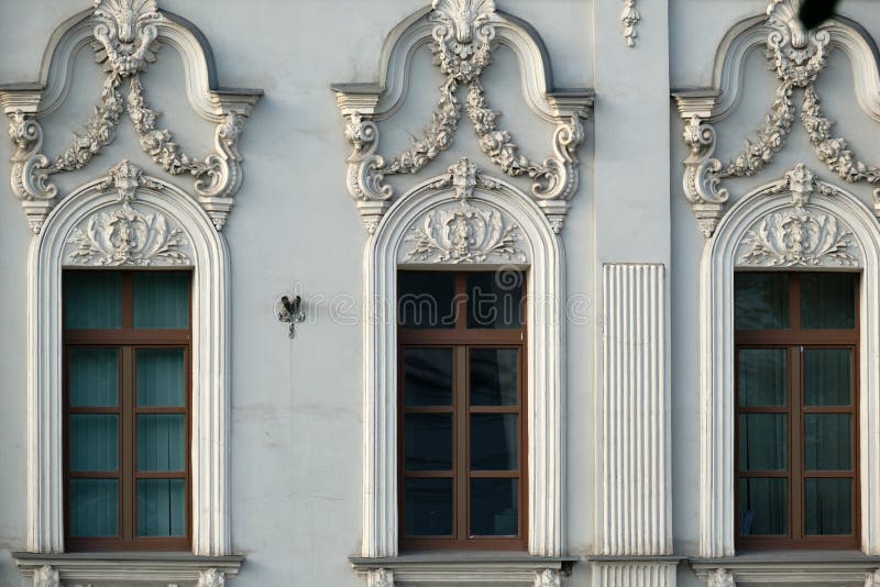 Line of Windows in a Hiscorical Building Stock Photo - Image of ...