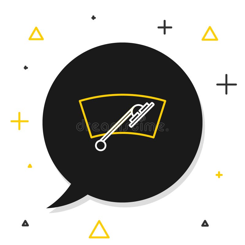 Line Windscreen Wiper Icon Isolated on White Background. Colorful ...