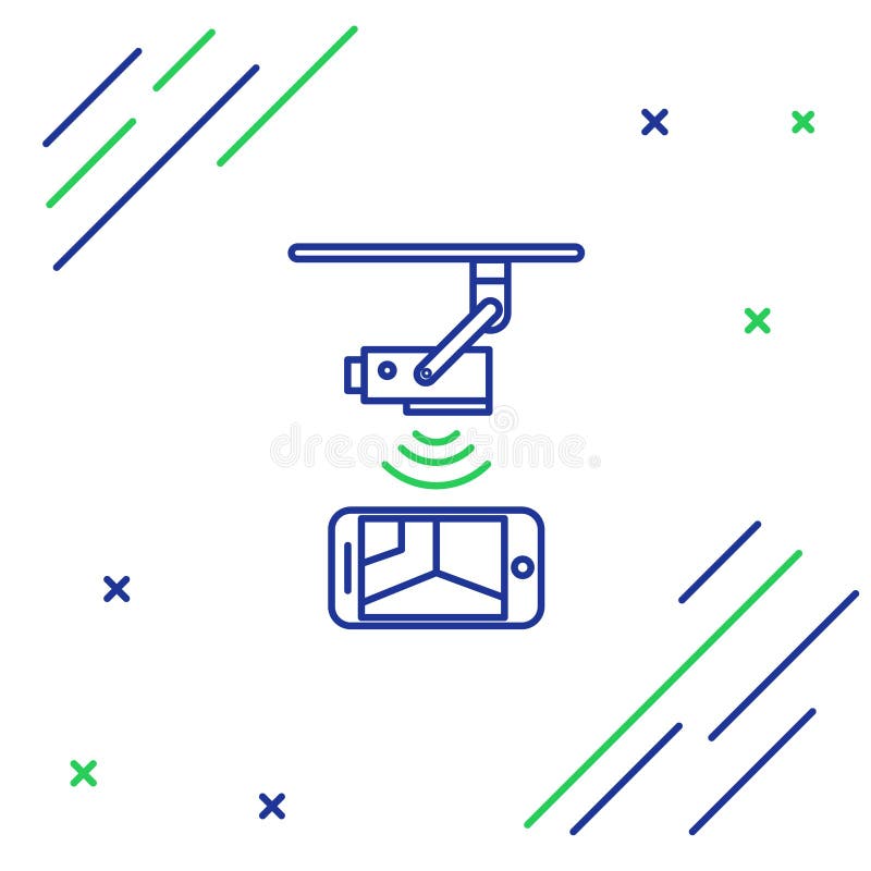 Wireless security montage stock illustration. Illustration of building ...
