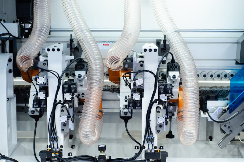 Line Wood Furniture Making Machine Stock Photo - Image of industrial ...