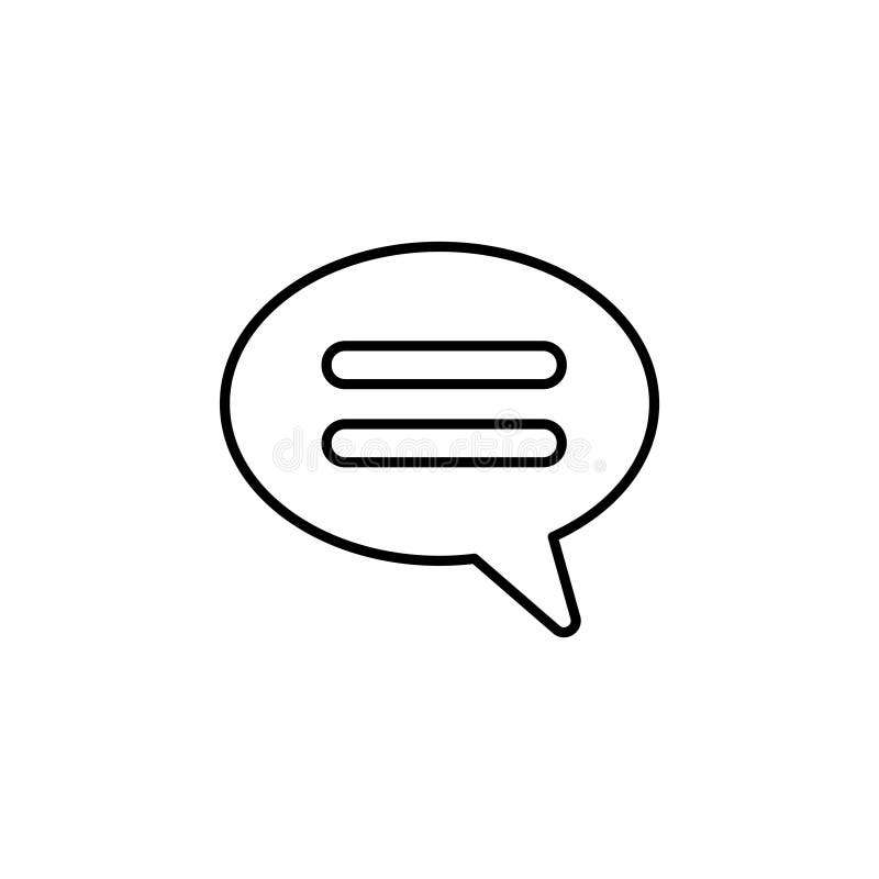 Linea Di Commento Icona Vettore Illustrazione Vettoriale ...