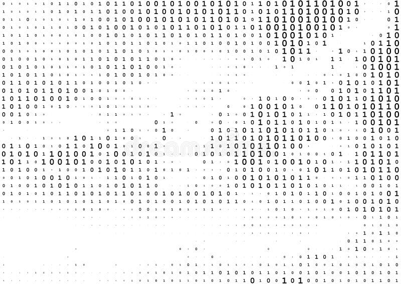 Linea Di Corrente Fondo in Bianco E Nero Di Codice Binario Con Due ...