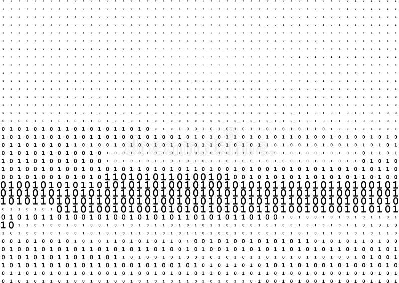 Linea Di Corrente Fondo in Bianco E Nero Di Codice Binario Con Due ...