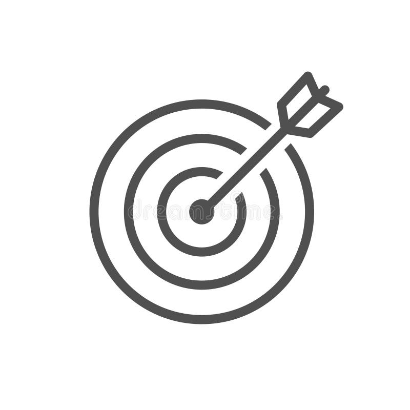 Linea Di Obiettivo Icona, Illustrazione Di Logo Di Vettore Del Profilo ...