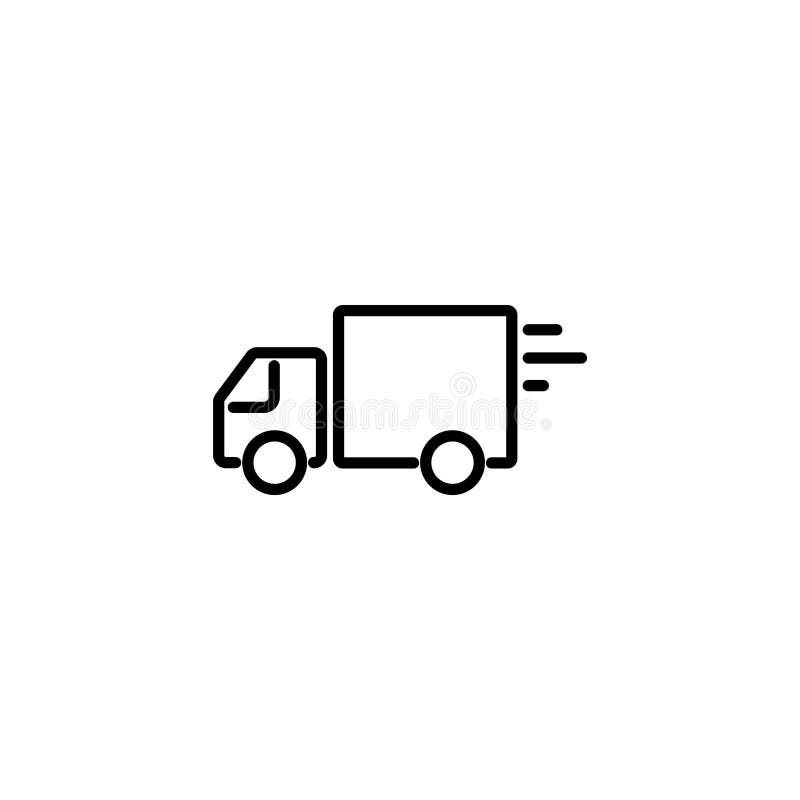 Linea Icona Consegna, Camion Illustrazione Vettoriale - Illustrazione ...